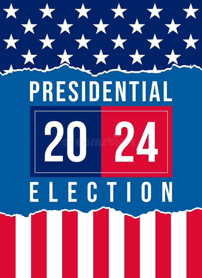 USA 2024 Presidential Election Background with American Flag Colors ...