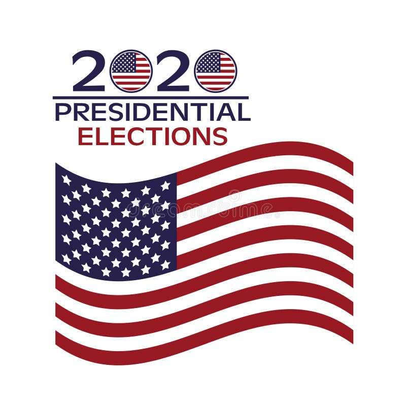 Usa Elections Day Poster with Flag and Lettering Stock Vector ...