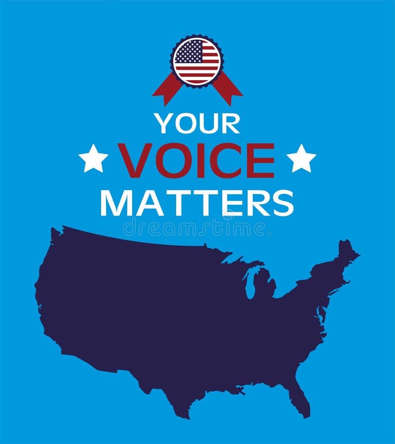 Usa Elections Day Poster with Map Country Stock Vector - Illustration ...