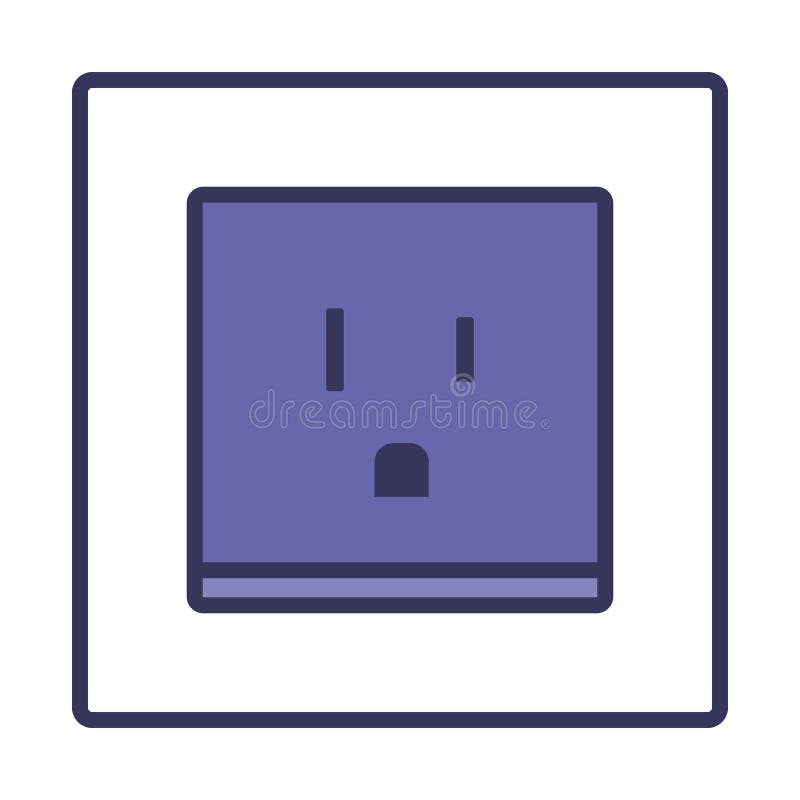 USA Electrical Socket Icon stock vector. Illustration of connector ...