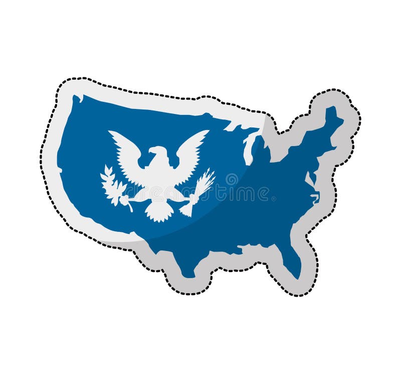 Usa emblem frame icon stock illustration. Illustration of national ...