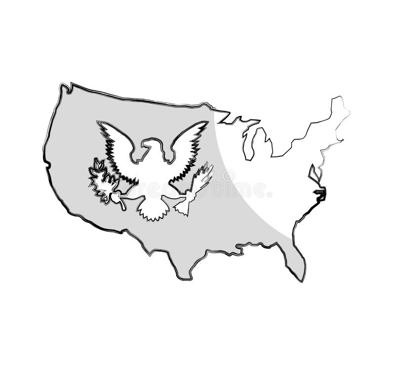 Usa emblem frame icon stock illustration. Illustration of states - 82141687