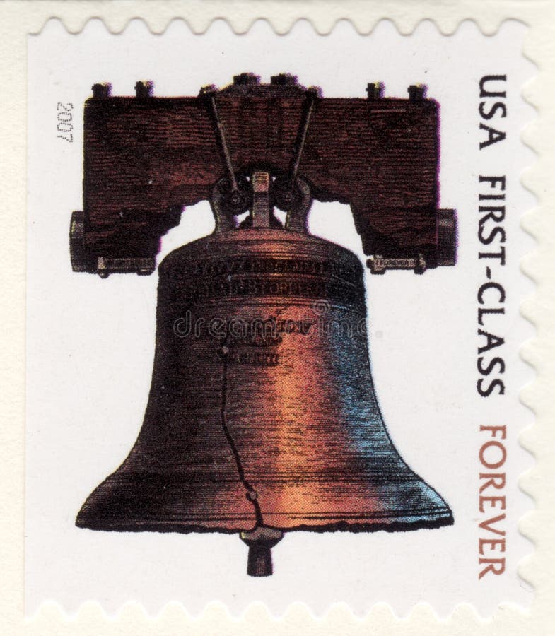 USA First Class Forever Postage Stamp Editorial Photo - Image of bell ...