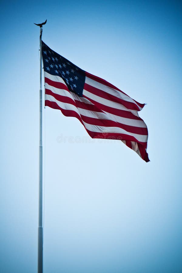 Old Glory at Full Staff stock image. Image of glory - 103809843