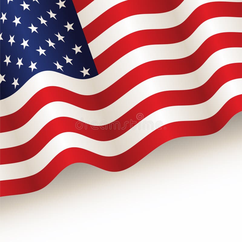 American flag stock vector. Illustration of freedom, ripple - 7769098