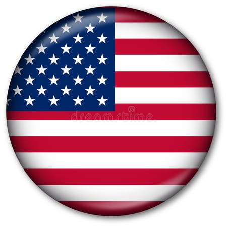USA flag Button stock illustration. Illustration of flag - 7314905