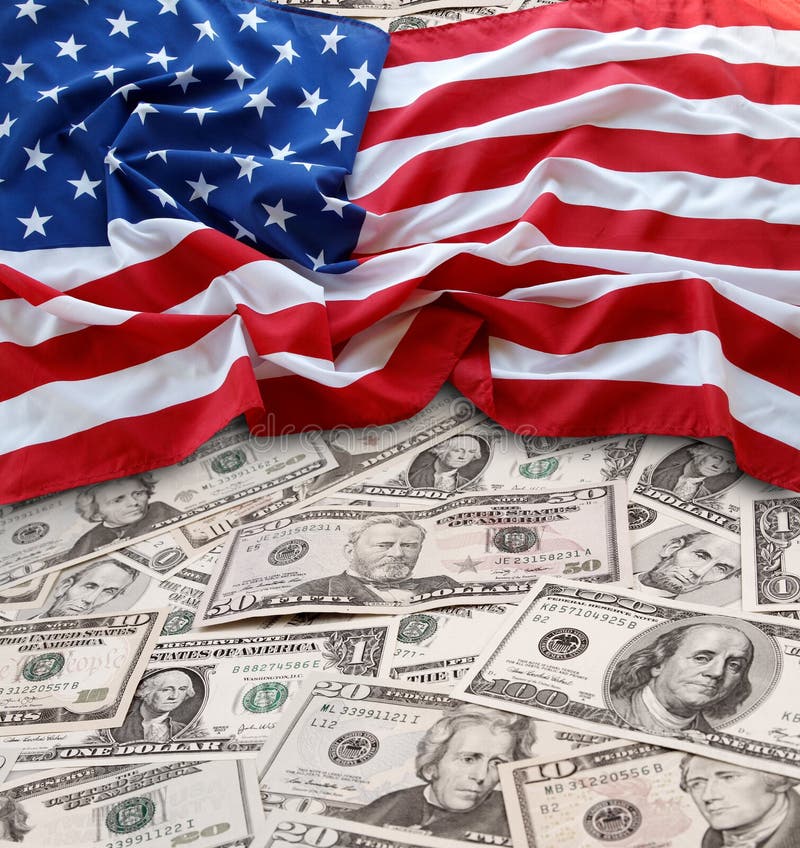 USA flag and cash stock photo. Image of revenue, currency - 188798046