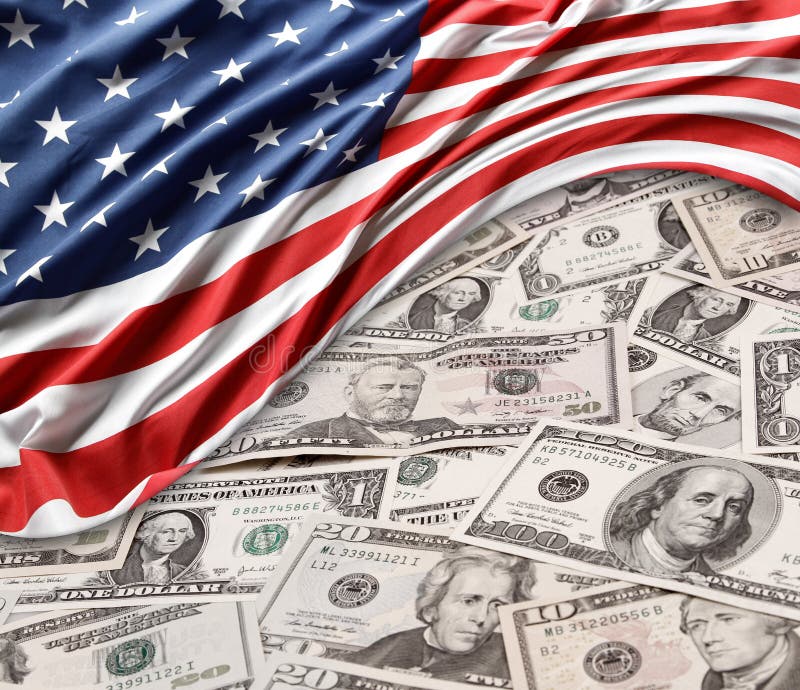 USA flag and cash stock photo. Image of profit, american - 141315432