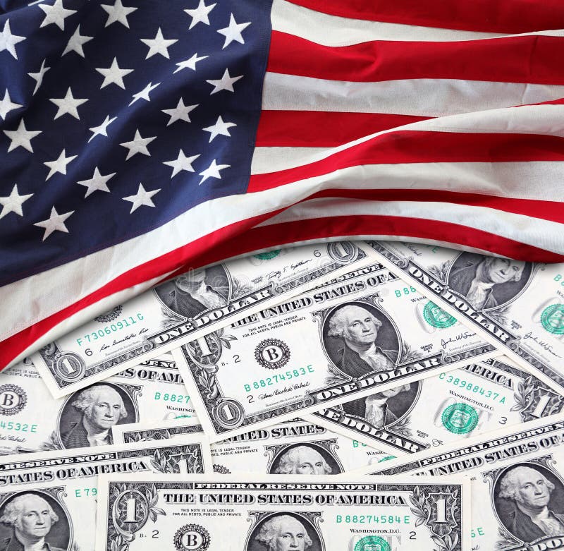 USA flag and cash stock photo. Image of revenue, currency - 188798046