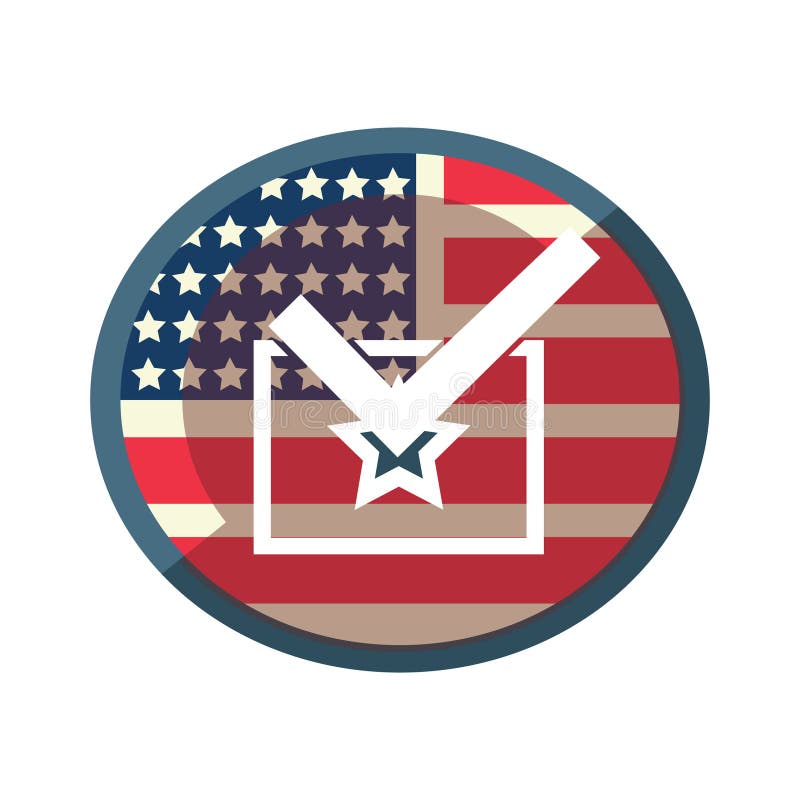 Usa Flag with Check Box. Vector Illustration Decorative Design Stock ...