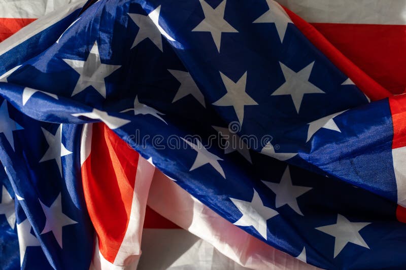 USA Flag, Close-up. Studio Shot Stock Image - Image of labor, country ...
