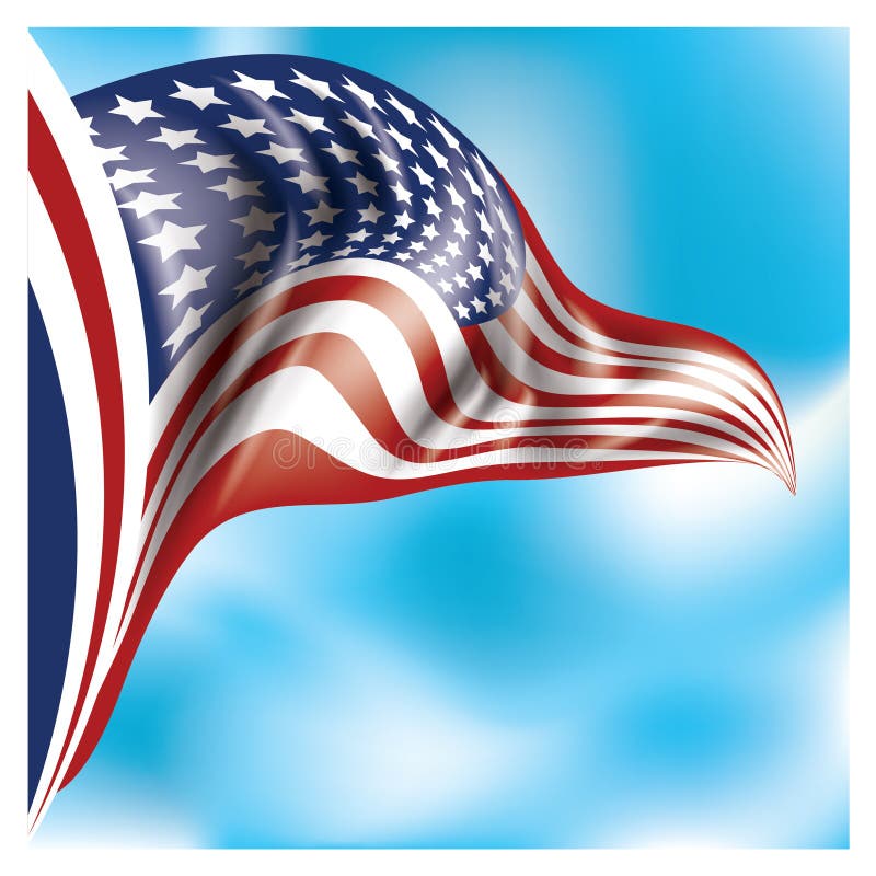 USA Flag Design. Vector Illustration Decorative Design Stock Vector ...