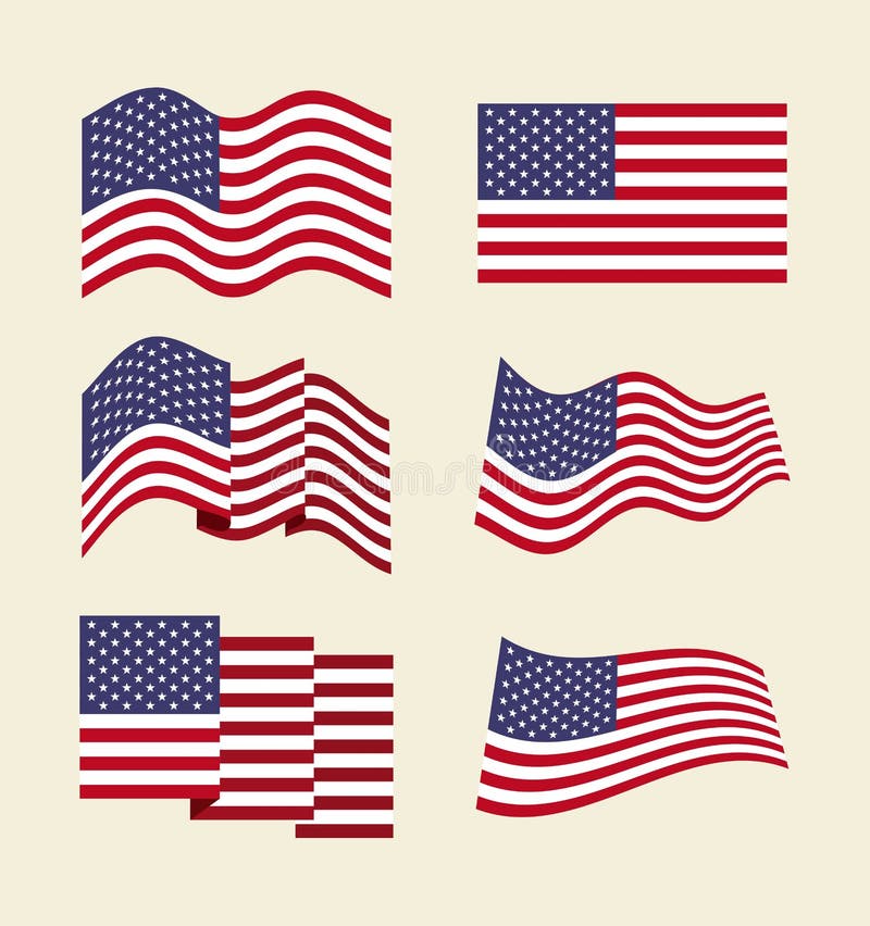 Usa flag design stock vector. Illustration of patriot - 66478777