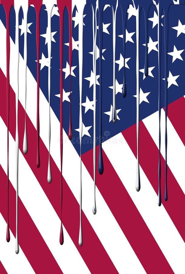 Melting USA Flag stock illustration. Illustration of melt - 9174954