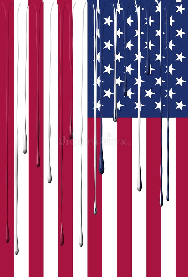 Melting USA Flag stock illustration. Illustration of melt - 9174954