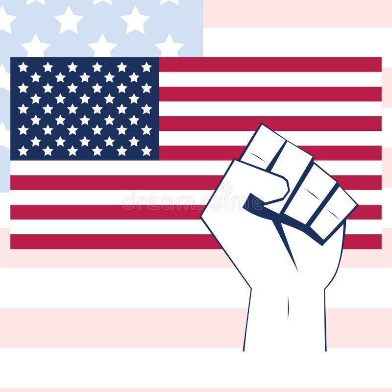 Usa flag fist stock illustration. Illustration of flag - 35394565