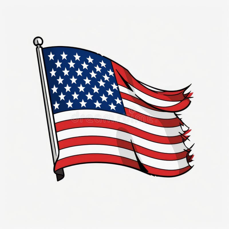American Flag Simple Cartoon Stock Illustrations – 790 American Flag ...