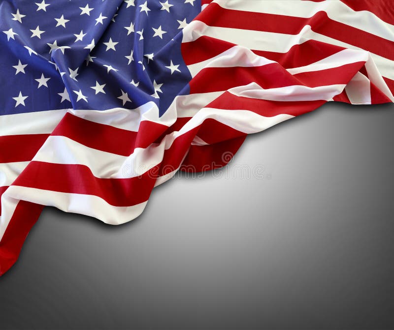 USA flag on grey stock image. Image of america, detail - 238470723
