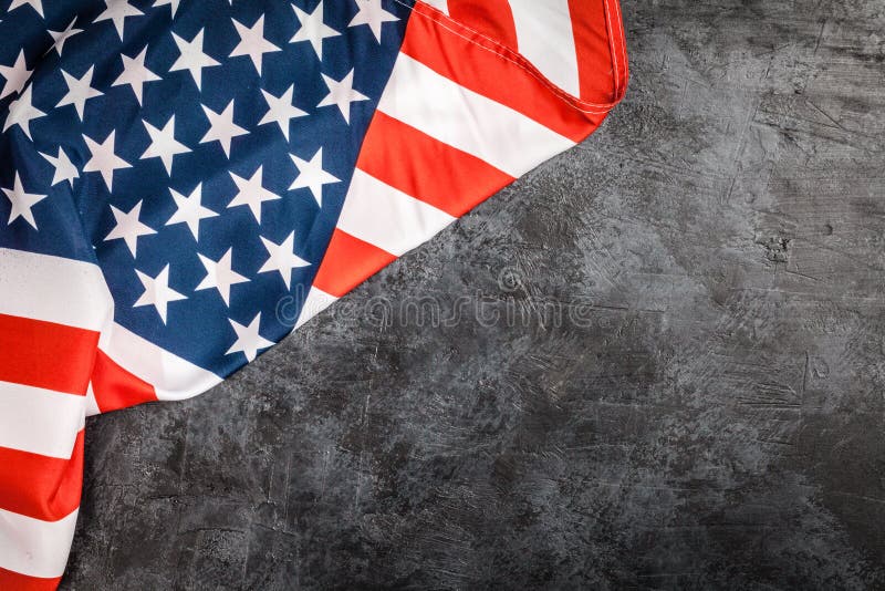 USA flag on grey stock photo. Image of photo, july, memorial - 129577784