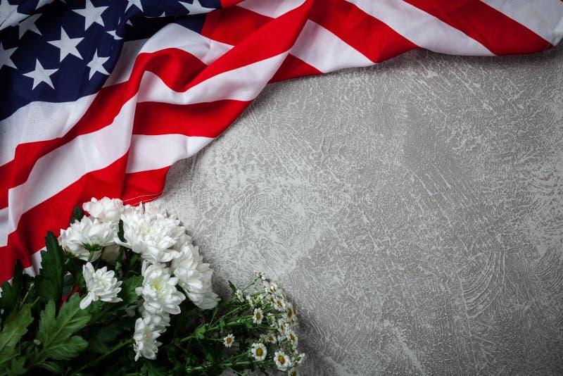 USA Flag on Grey Background Stock Image - Image of patriotic ...