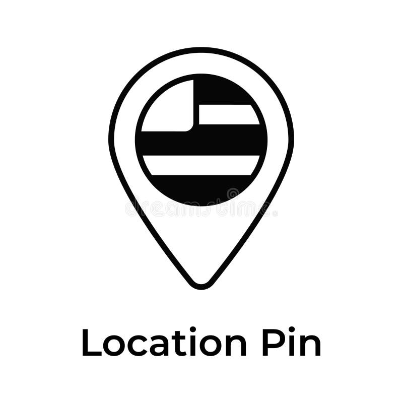 Usa Flag Inside Location Pin Denoting, Usa Location Vector Design Stock ...
