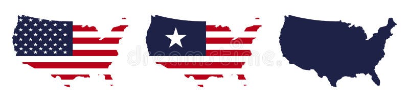 USA flag map icon symbol stock vector. Illustration of flag - 386281673