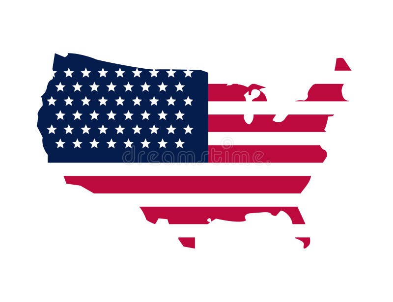 Usa flag map stock vector. Illustration of design, colors - 220627947