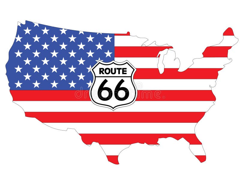Route 66 sign stock vector. Illustration of trip, nostalgia - 5961729