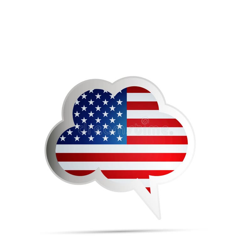 USA Flag in the Shape of a Cloud Stock Vector - Illustration of stars ...