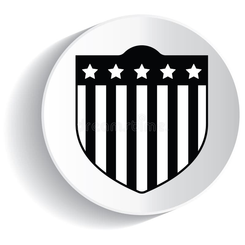 Usa Flag Shield. Vector Illustration Decorative Design Stock Vector ...