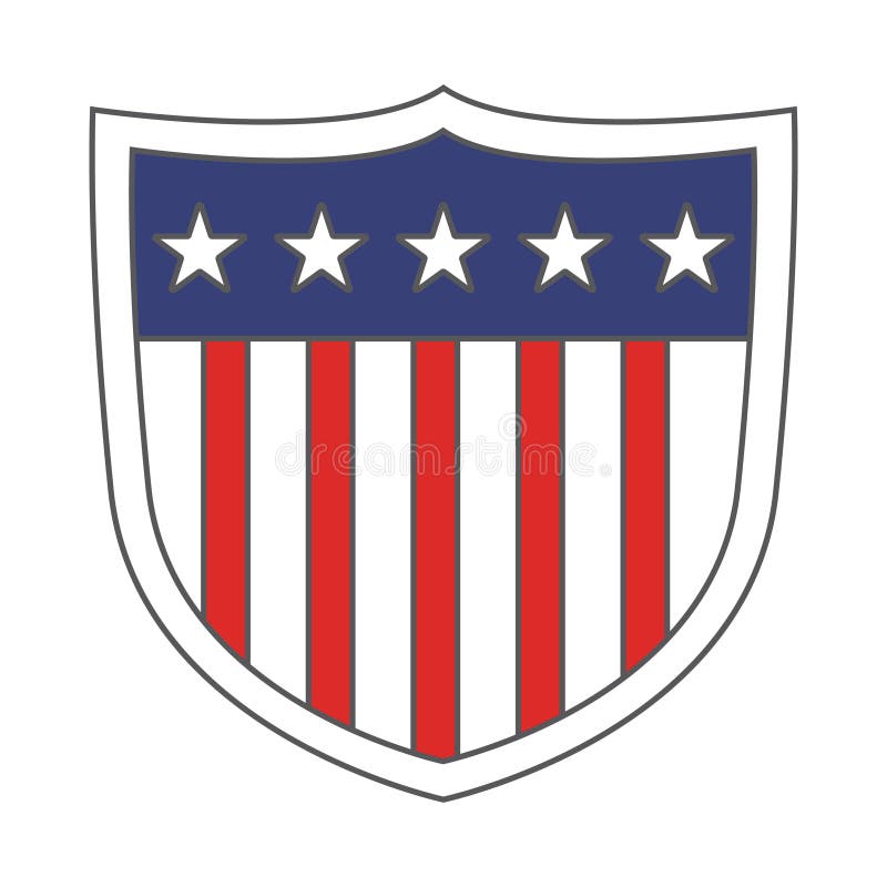 Usa Flag Shield. Vector Illustration Decorative Design Stock Vector ...