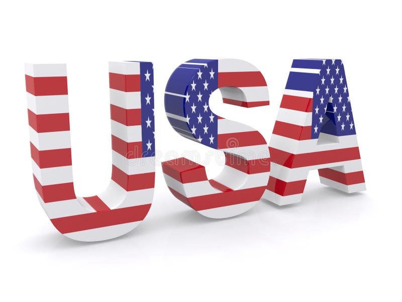 USA flag sign stock illustration. Illustration of letter - 26812448