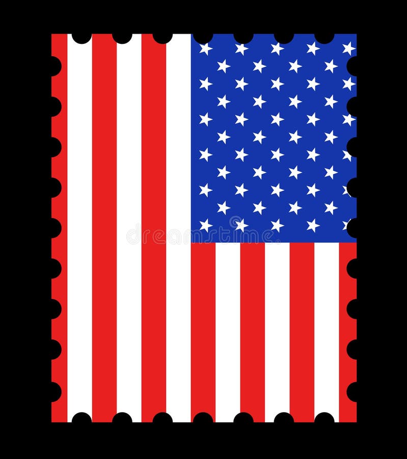 USA Flag Stamp stock illustration. Illustration of design - 6721841