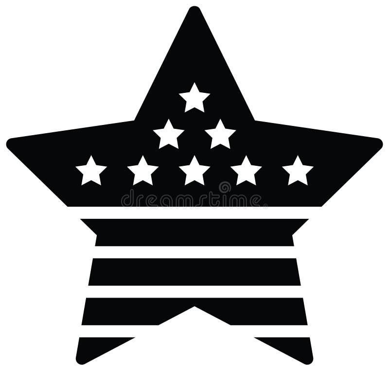Usa Flag in Star Shape, United State Independence Day Related Icon ...