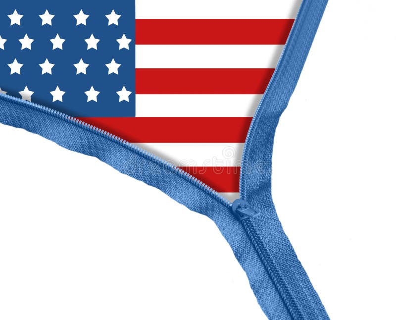 USA flag under zipper stock image. Image of closeup, blue - 22557229