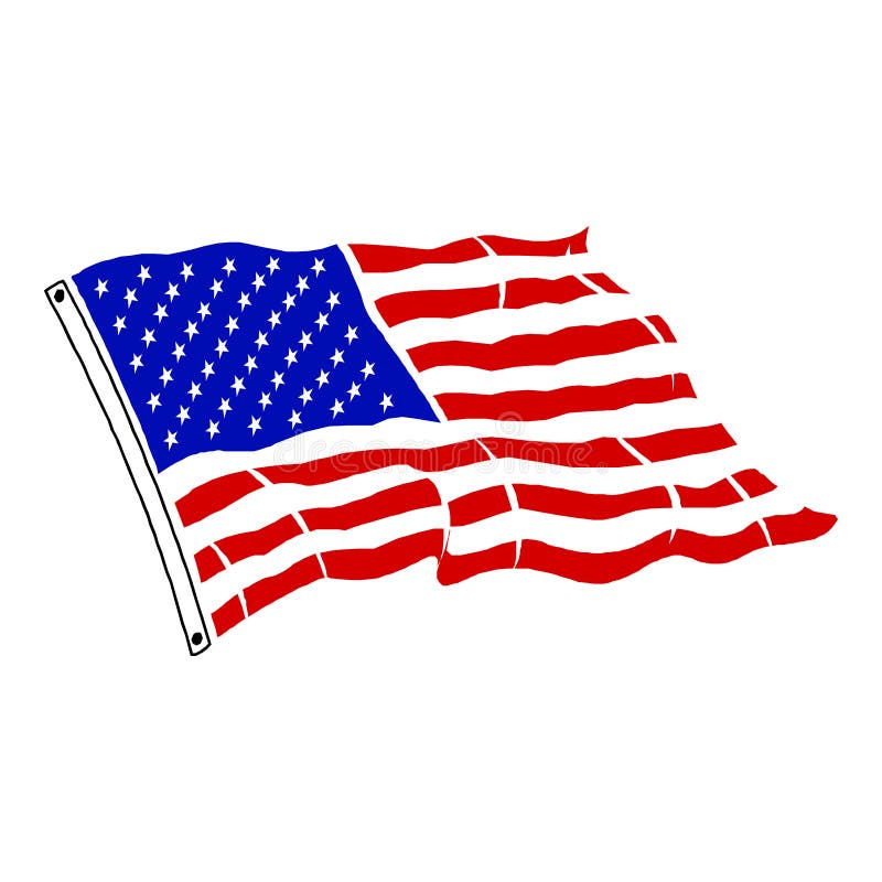 Usa flag stock vector. Illustration of cartoon, america - 257672287
