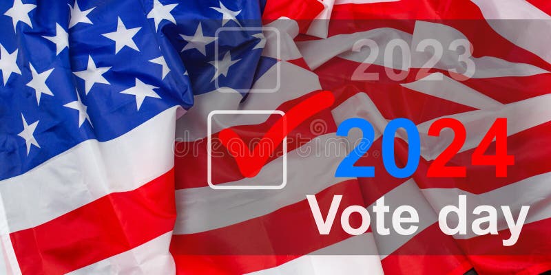 Usa Flag and 2024 for Vote Concept 3d Rendering Stock Image - Image of ...
