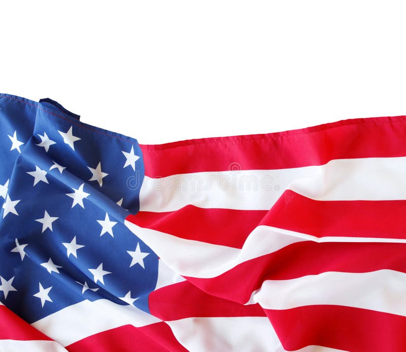 USA flag on white stock image. Image of memorial, object - 113095823