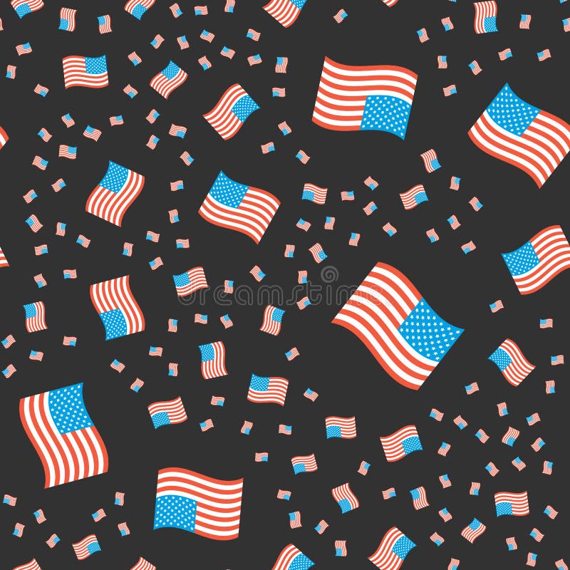 Usa flags pattern stock vector. Illustration of flag - 89418565