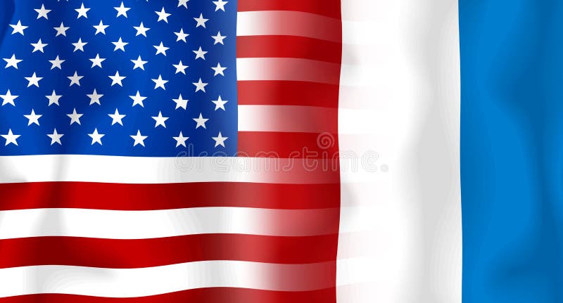 Usa-France Flag stock illustration. Illustration of france - 7151725
