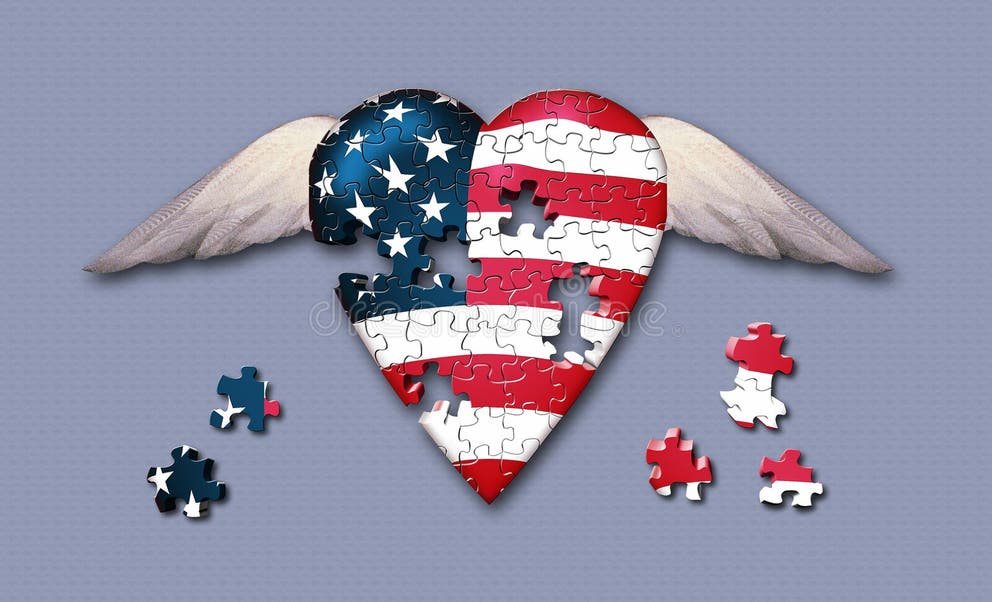 USA Freedom Puzzle stock illustration. Illustration of stripes - 822782