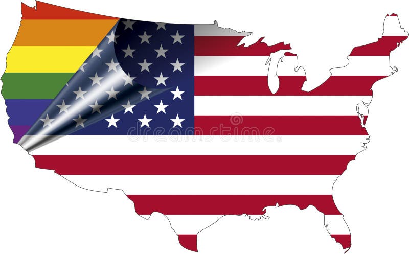 USA Gay Pride stock illustration. Illustration of relationship - 56061248