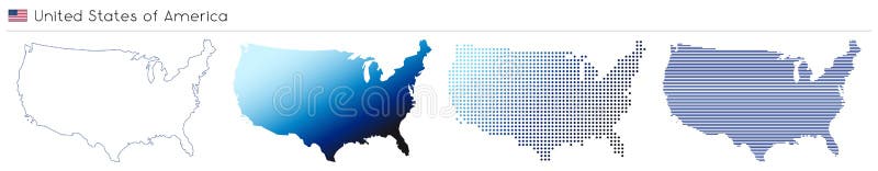 USA - Geometrical Country Shape Stock Vector - Illustration of modern ...