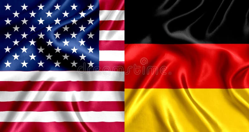 USA and Germany flag silk stock image. Image of nationalism - 270796557