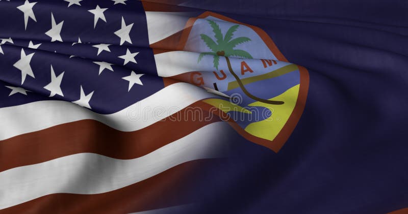 USA and Guam Flag stock illustration. Illustration of bandeira - 98242757