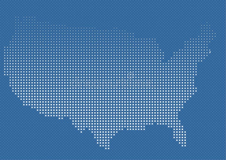 Halftone Usa Map Stock Illustrations – 727 Halftone Usa Map Stock ...