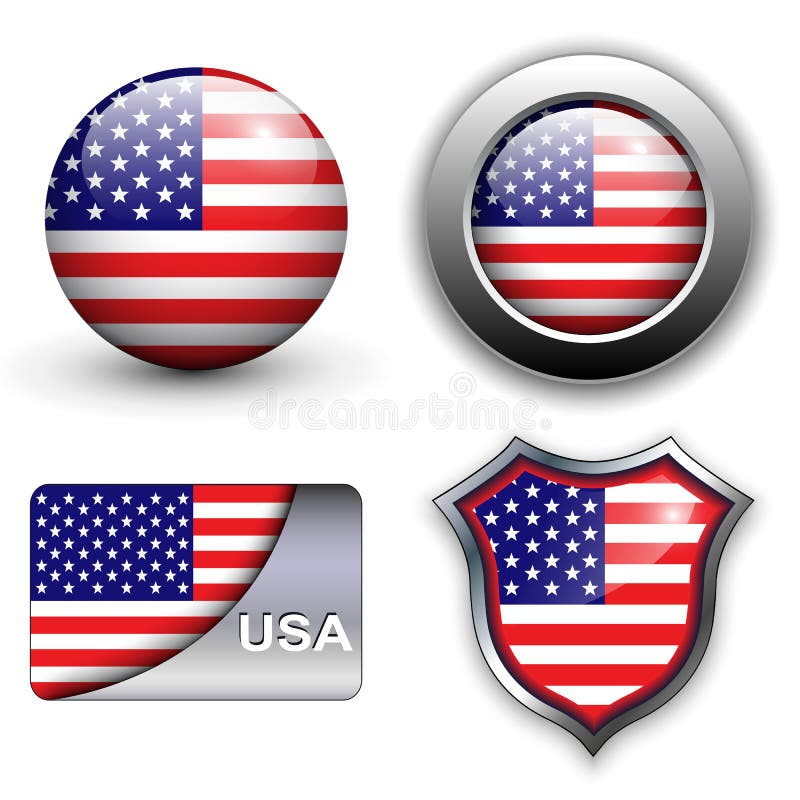 Usa icons stock vector. Illustration of glass, icon, clipping - 94300569