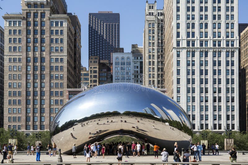 Chicago Bean editorial stock image. Image of famous, beautiful - 48611969