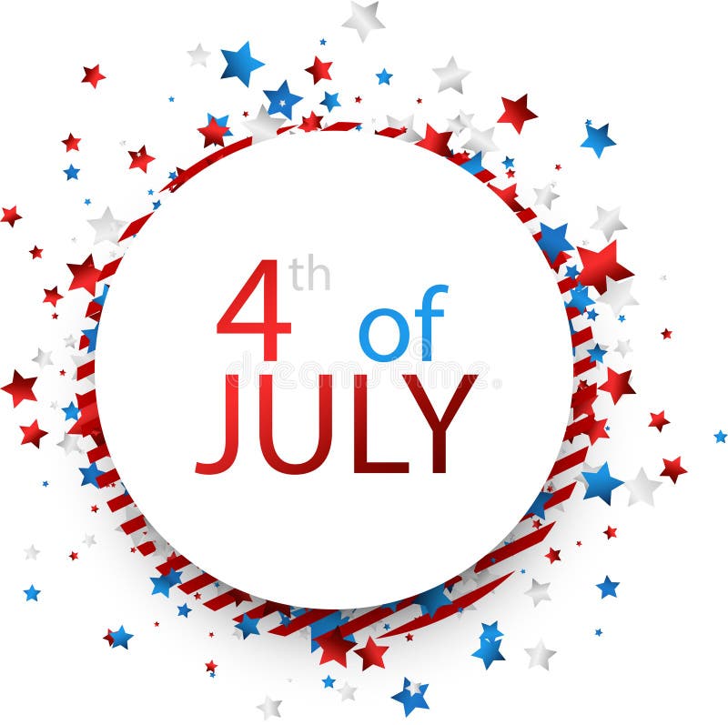 USA Independence Day Background. Stock Vector - Illustration of round ...
