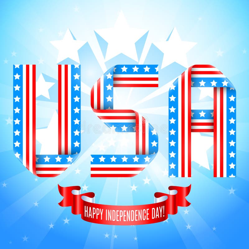 USA Independence Day Background Stock Vector - Illustration of flag ...